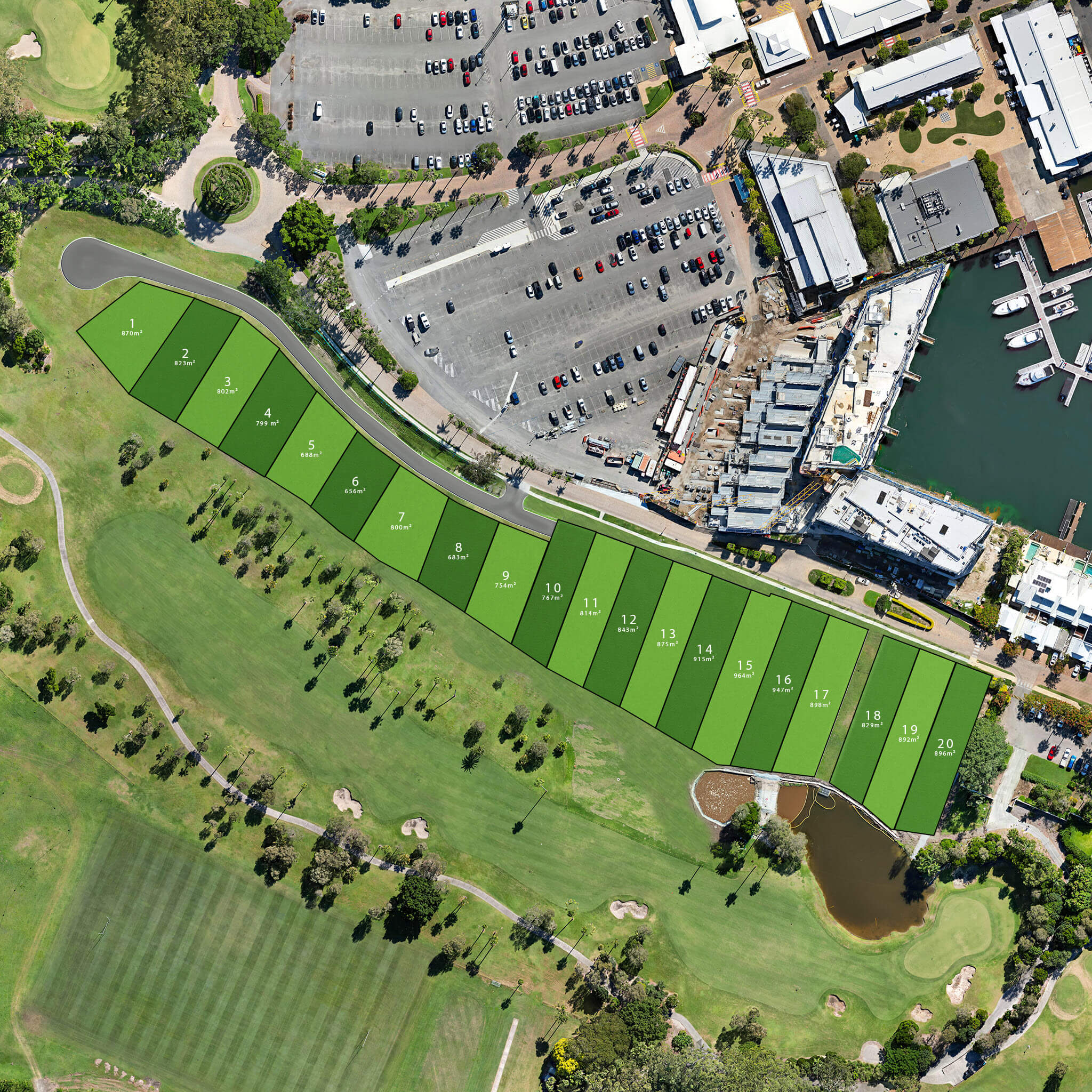 Sanctuary Cove Parkway Masterplan 3D Render and Aerial Mapping - Visual Spaces